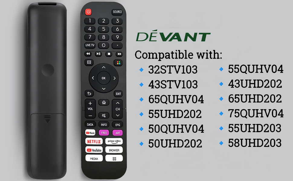 New Hisense devant remote control Use Original For DEVANT LCD LED TV ...