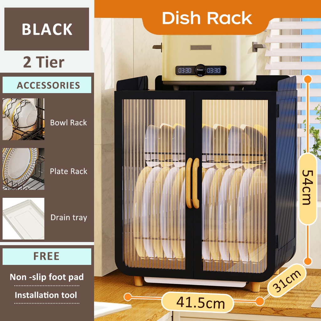 on hand！SWG Dish Rack Drainer Drying Rack Kitchen Countertop Plate Organizer Storage Shelf ...