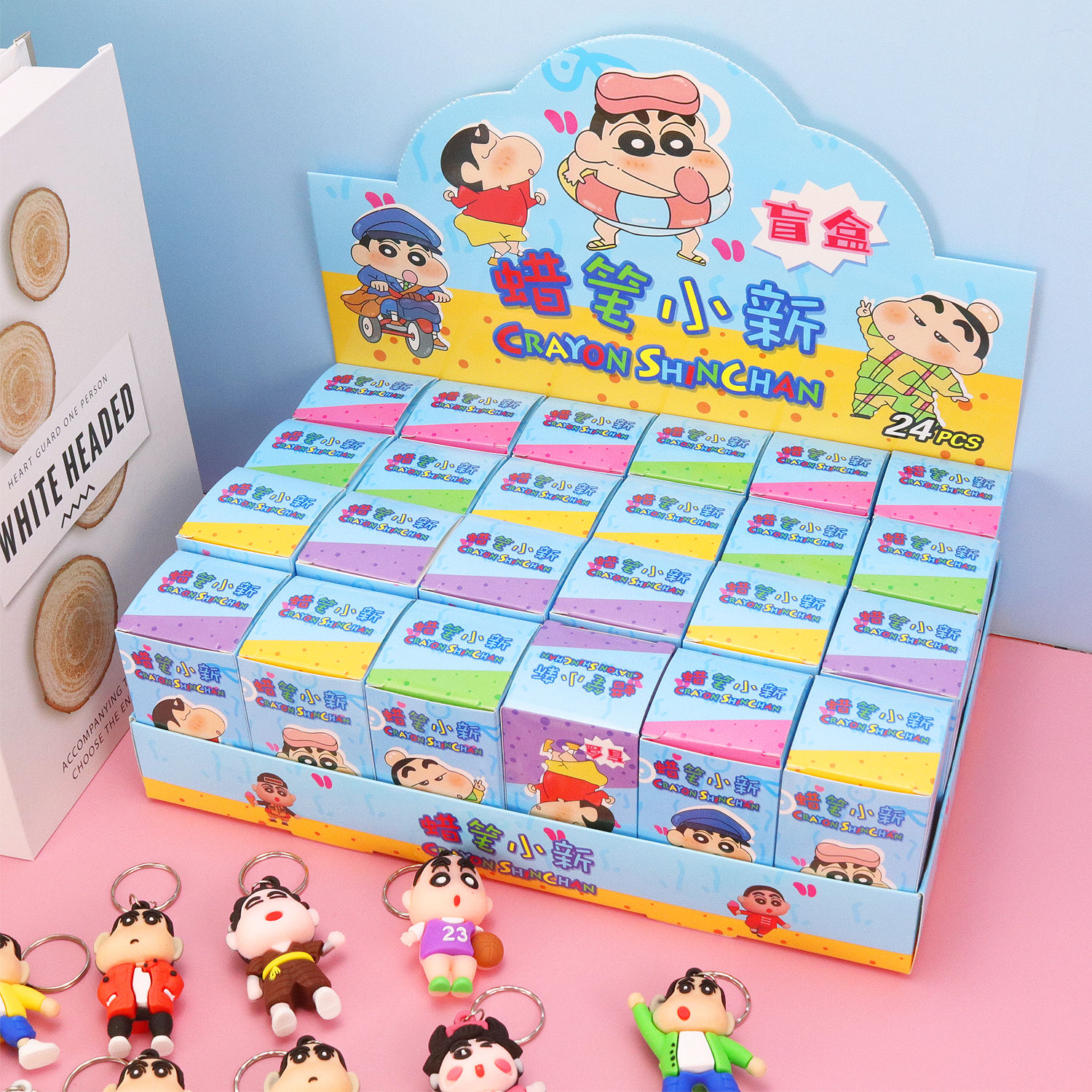 Crayon Shin-chan Blind Dolls Cute Cartoon Keychains Surprise Blind Box ...
