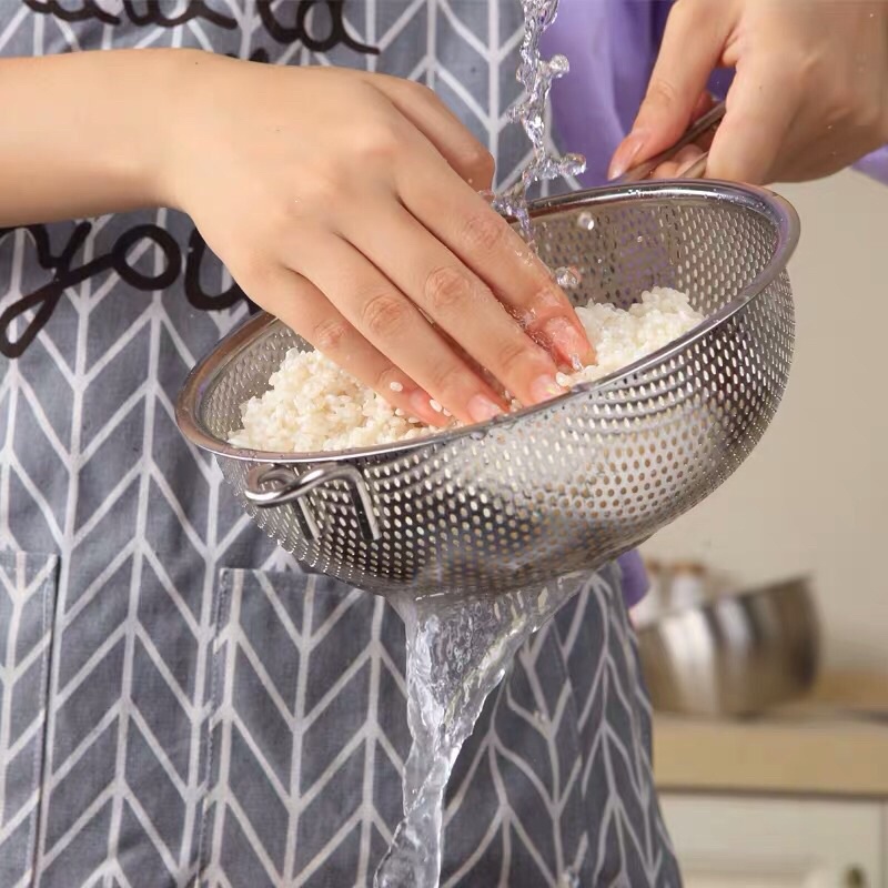 22cm Stainless steel binaural strainer colander Fine mesh strainer Oil ...