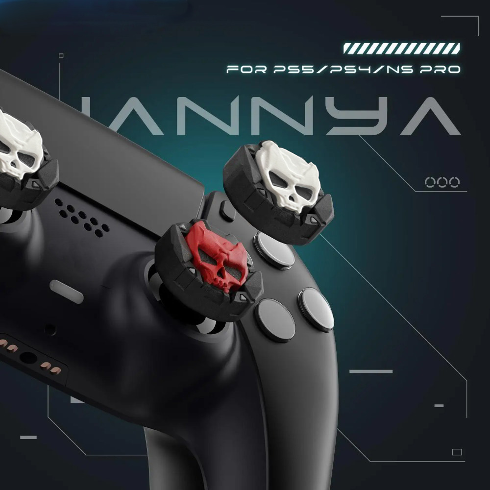 4Pcs Skull Silicone Thumb Stick Grip Cap Joystick Cover For PS5 & PS5 ...