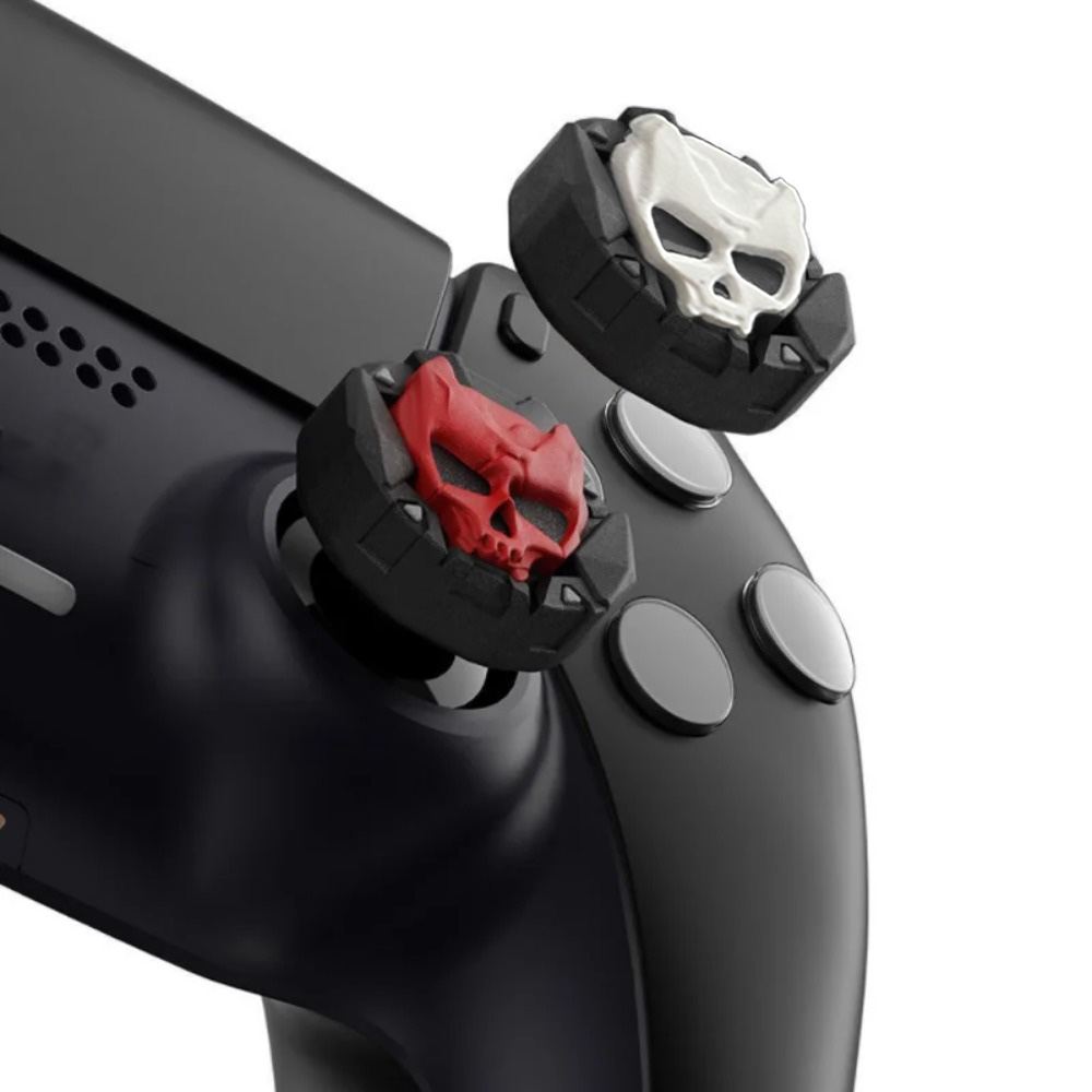 4Pcs Skull Silicone Thumb Stick Grip Cap Joystick Cover For PS5 & PS5 ...