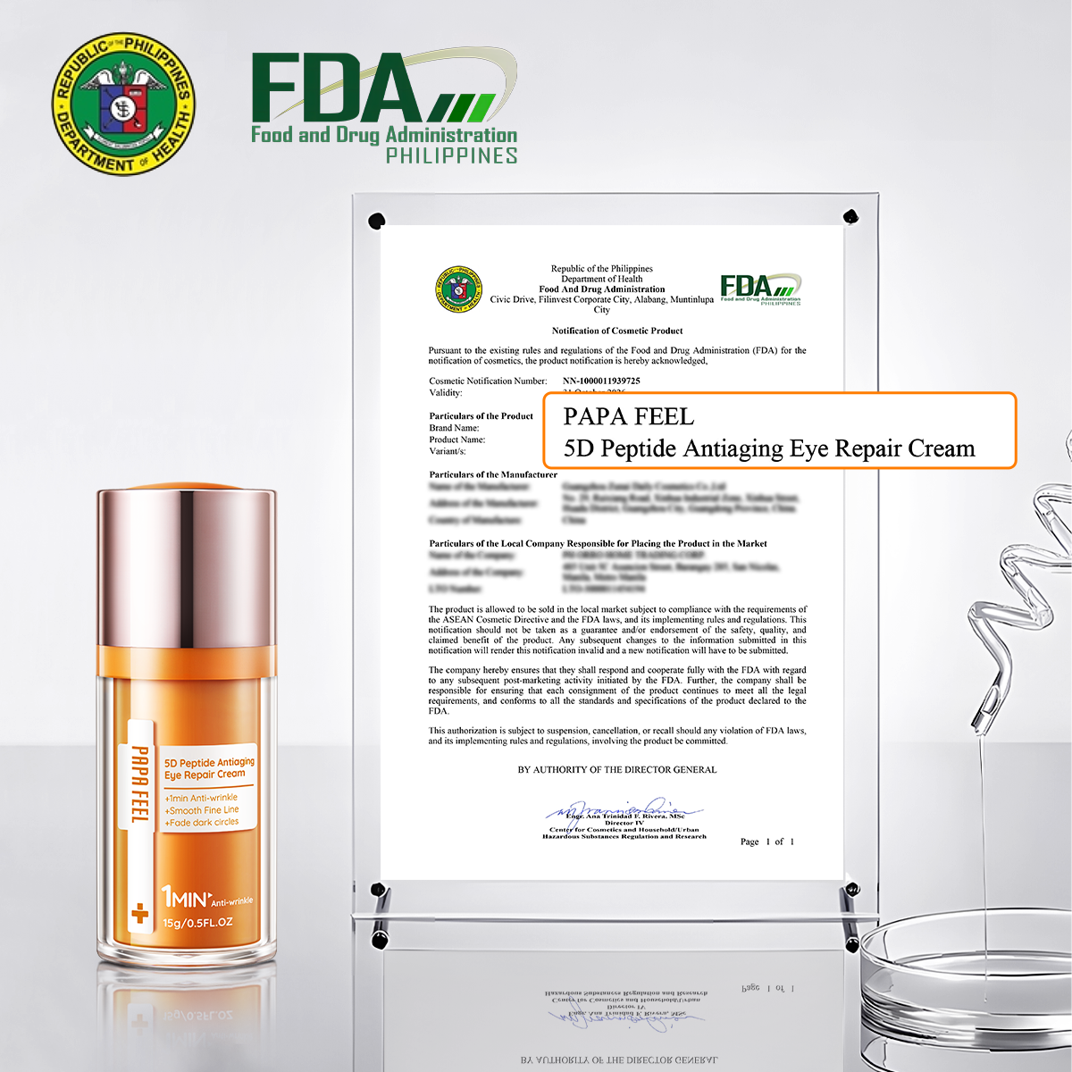 PAPA FEEL【Anti Aging Set】5D Peptide Fading Fine Lines Eye Cream 15g ...