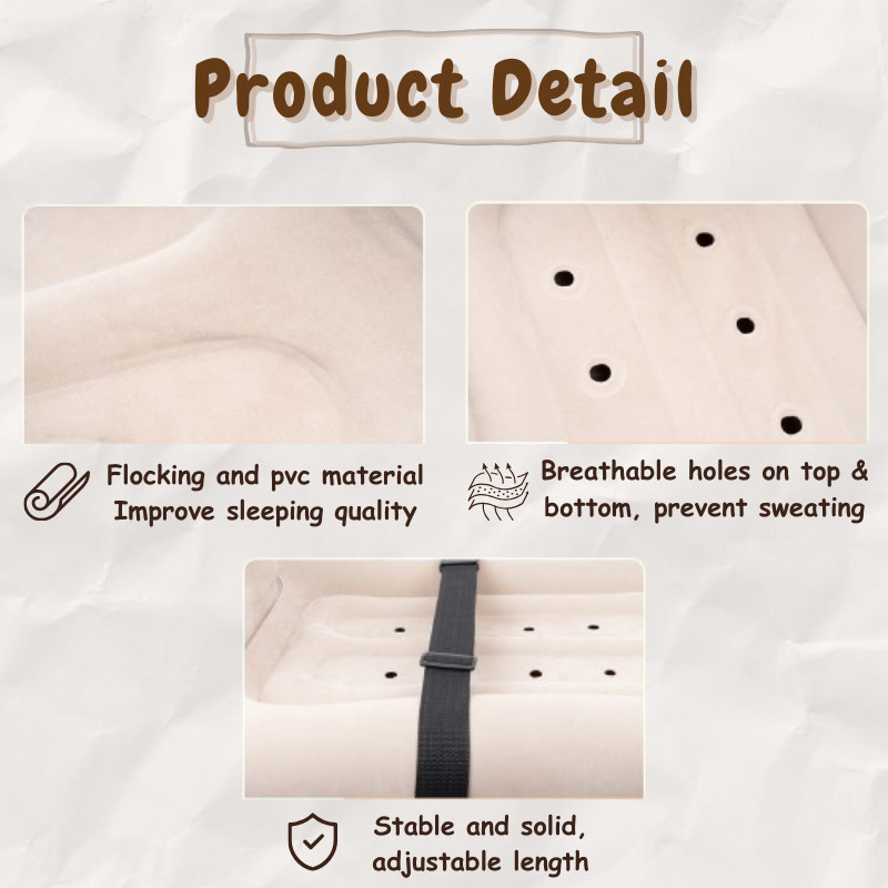 Inflatable Baby Car Bed Portable Toddler Travel Air Bed Reusable ...