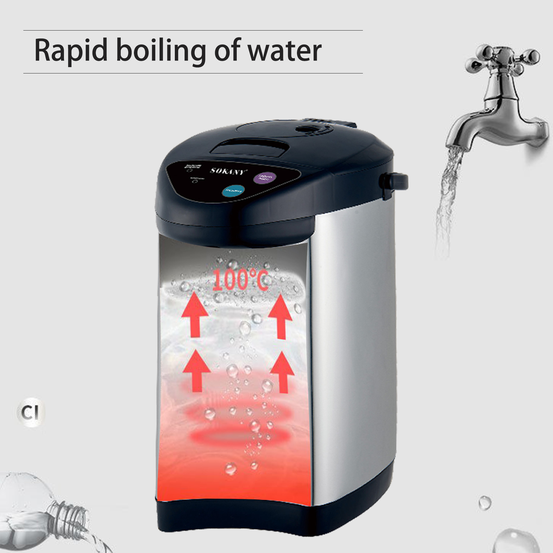 Sokany Table Top Water Dispenser water dispenser water 6.8L large ...