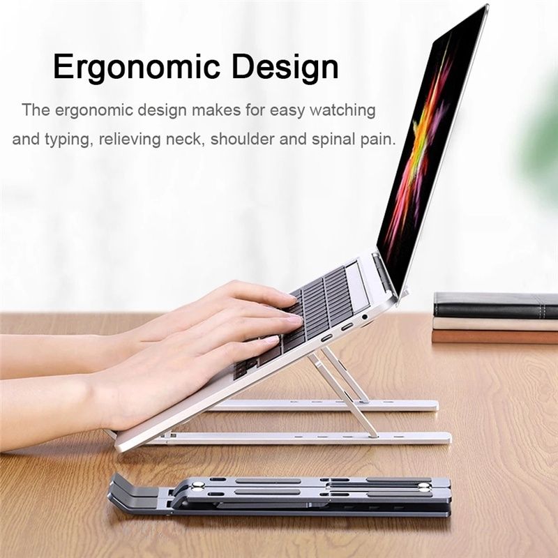 Laptop Stand Aluminum Alloy Foldable Portable Laptop Heighten Laptop ...