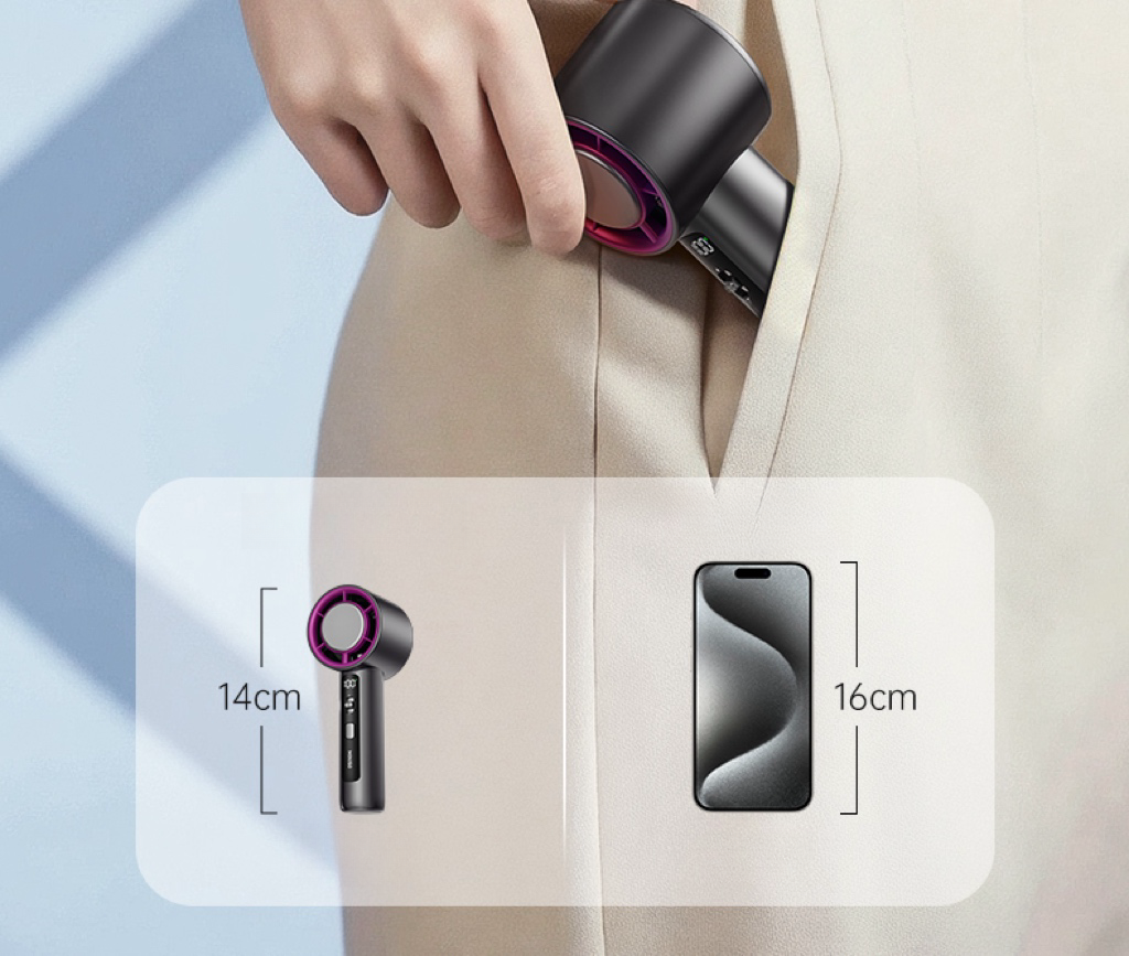 Turbo Fan Mini fan rechargeable 3in1 100 Gears High Speed Handheld Fan ...