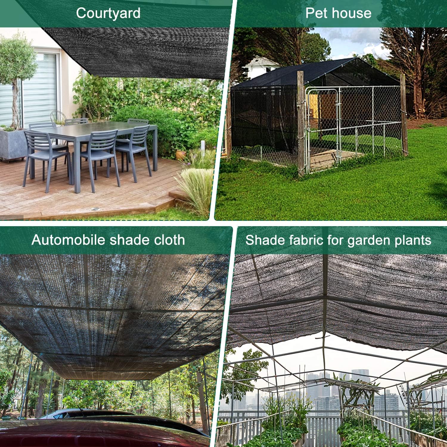 IMUTO Anti UV 90% Sun Shade Net Black And Brown Outdoor Garden Net Farm ...