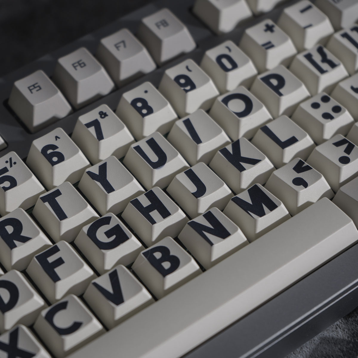 PBT Keycaps - Black Large Font Keycaps 142Keys/Set Cherry Profile ...