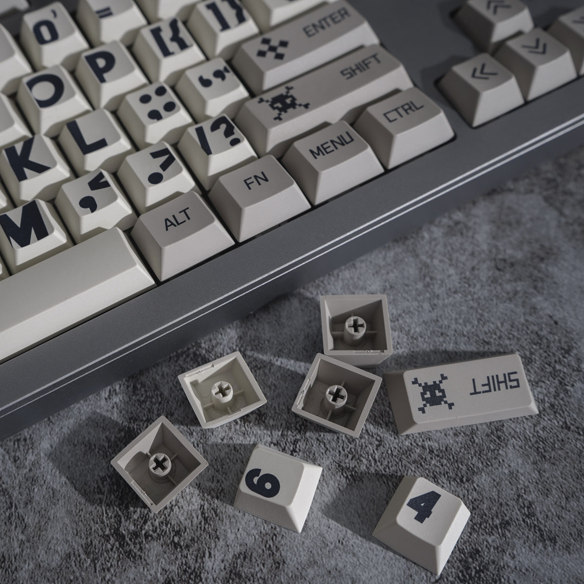 PBT Keycaps - Black Large Font Keycaps 142Keys/Set Cherry Profile ...