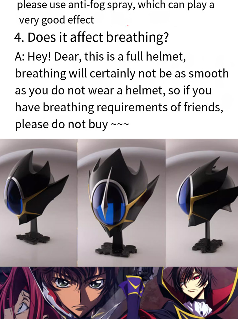 Code Geass Rebellious Lelouch Lelouch Helmet cosplay Helmet | Shopee ...