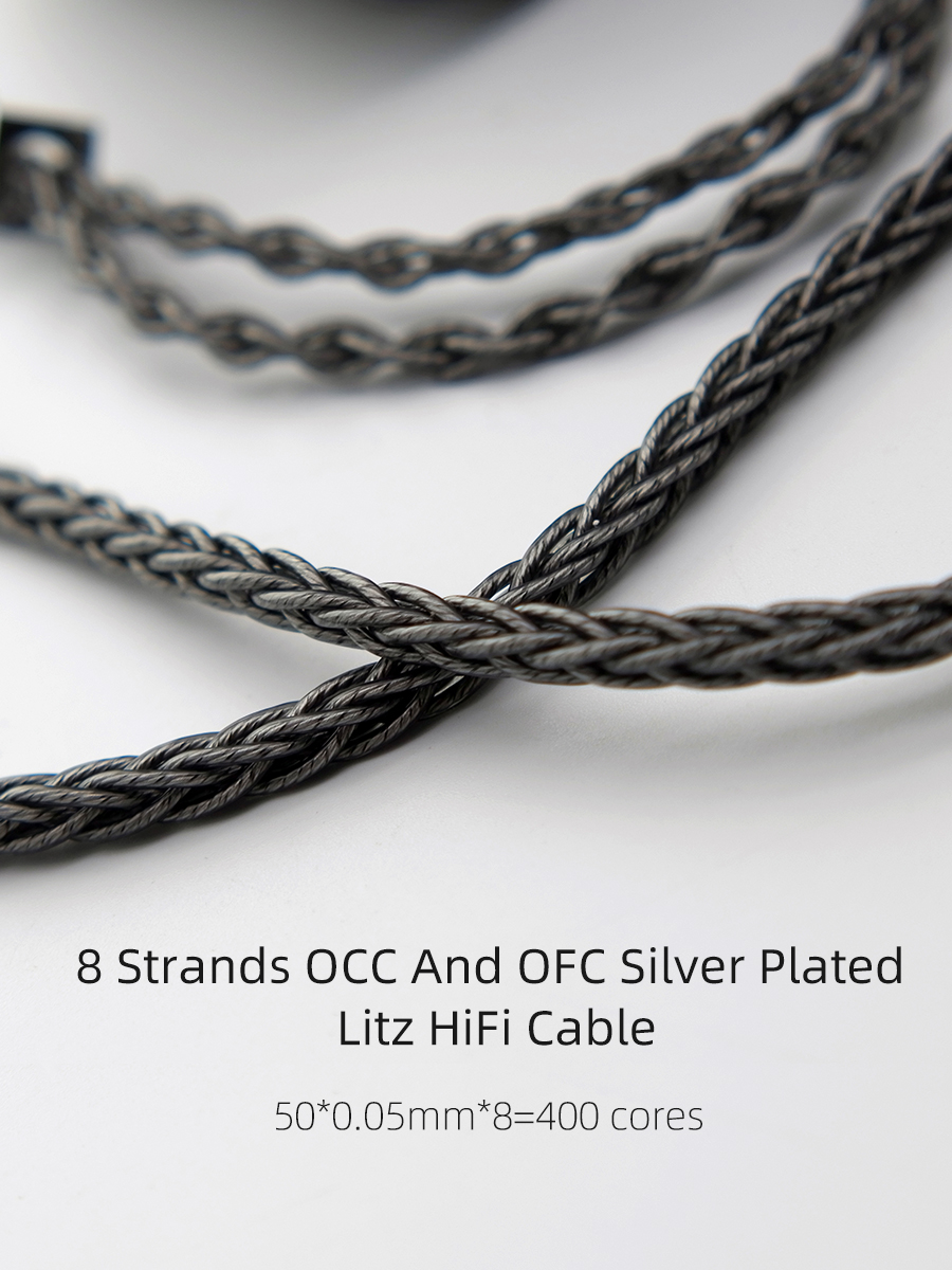 FAAEAL Slender Waist 8 Strands OCC And OFC Silver Plated Litz HiFi ...
