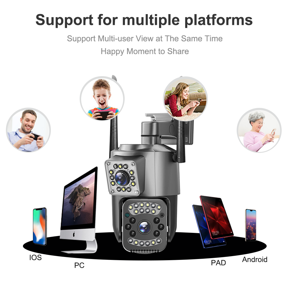 V380 PRO Dual Lens Cctv Camera With Voice Outdoor Waterproof WIFI ...