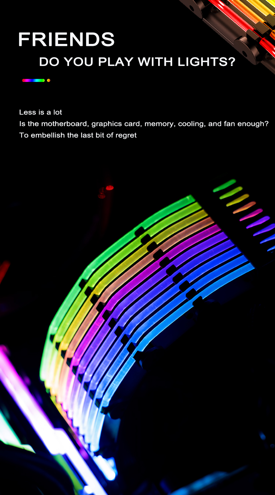 Jonsbo DY-1 Rainbow Bridge 24PIN motherboard rainbow extension line ...
