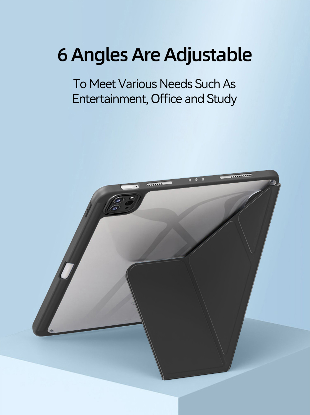 Multi Folding Tablet Case for iPad 11th A16 Air 6th Gen 11'' M2 Pro 13 ...