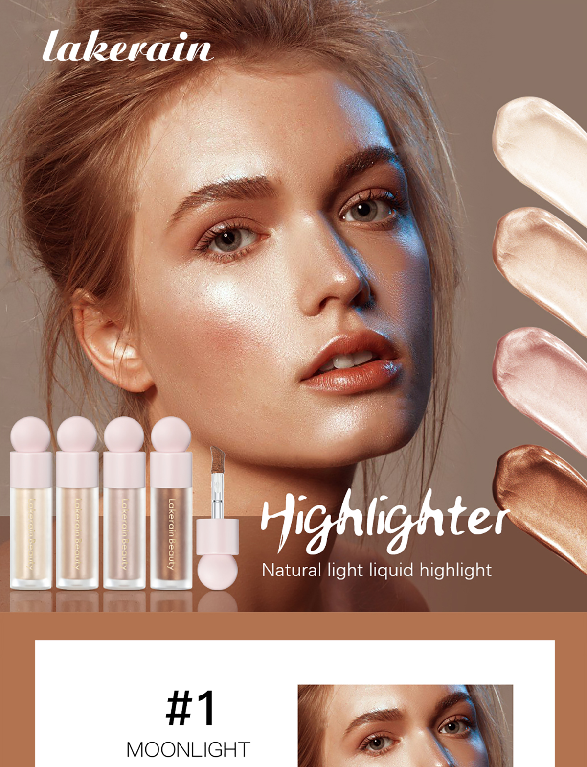 Lakerain Rare Light Liquid Highlighter Luminizer For Body Face ...