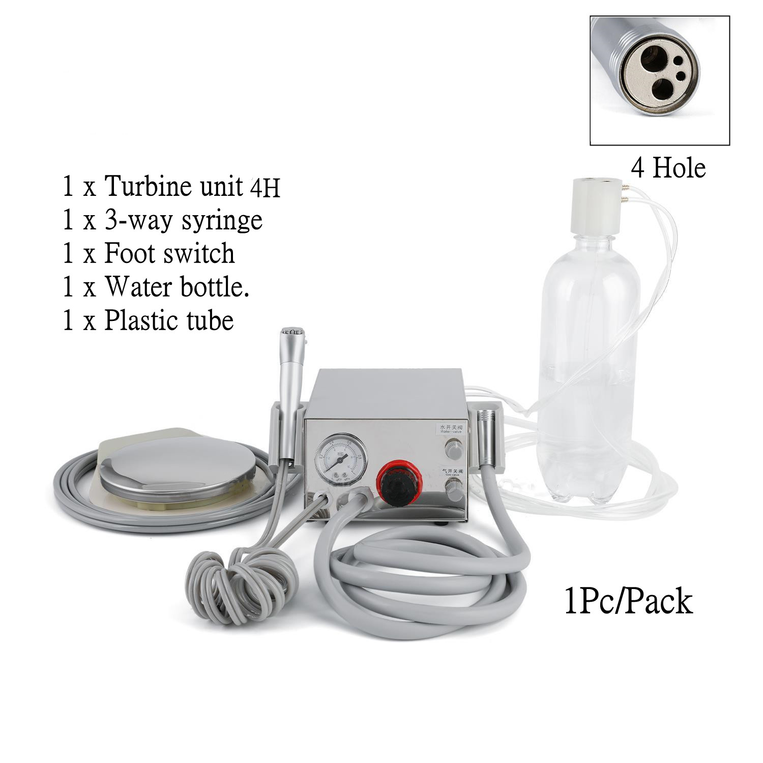 Dental Air Portable Turbine Unit Work With Air Compressor 3 Way Syringe ...