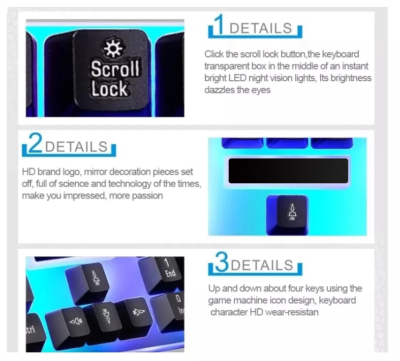 Zeus 104 Keys RGB Luminated Backlit Wired Gaming Keyboard And Mouse ...