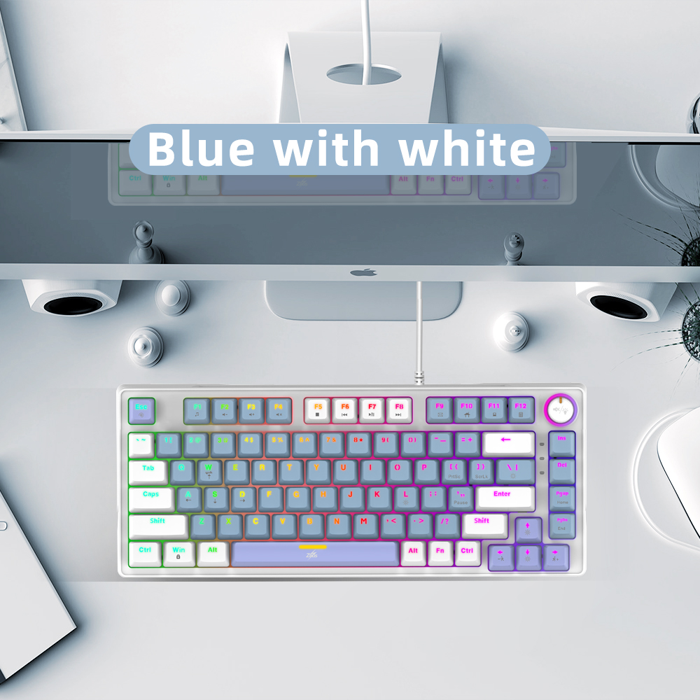 Zeus GD-88 Hot Swappable Mechanical Gaming Keyboard Wired 82 Keys Color ...