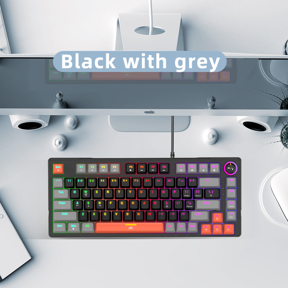 Zeus GD-88 Hot Swappable Mechanical Gaming Keyboard Wired 82 Keys Color ...