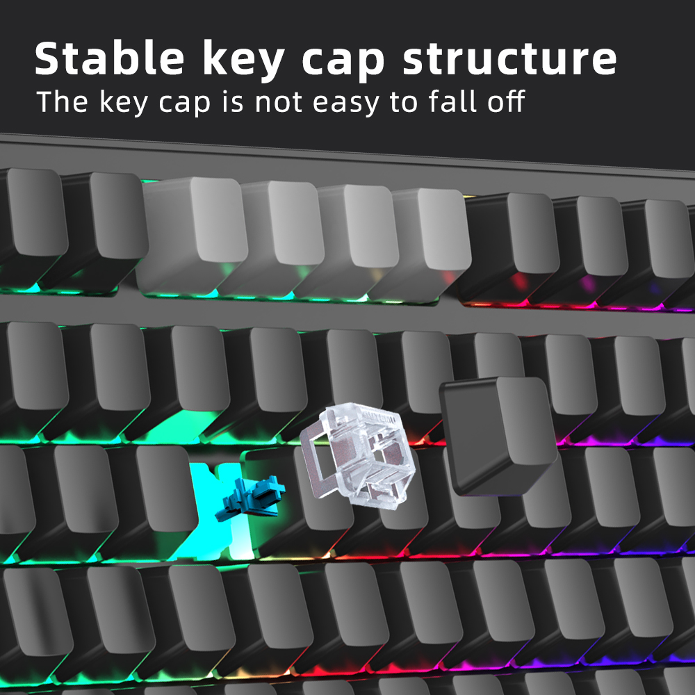 Zeus GD-88 Hot Swappable Mechanical Gaming Keyboard Wired 82 Keys Color ...