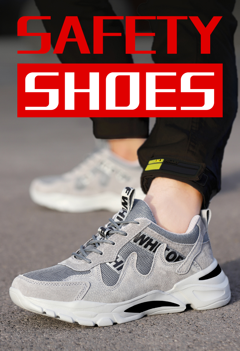 【READY STOCK】 Safety Shoes Men Steel toe cap Anti-smash Anti-puncture ...