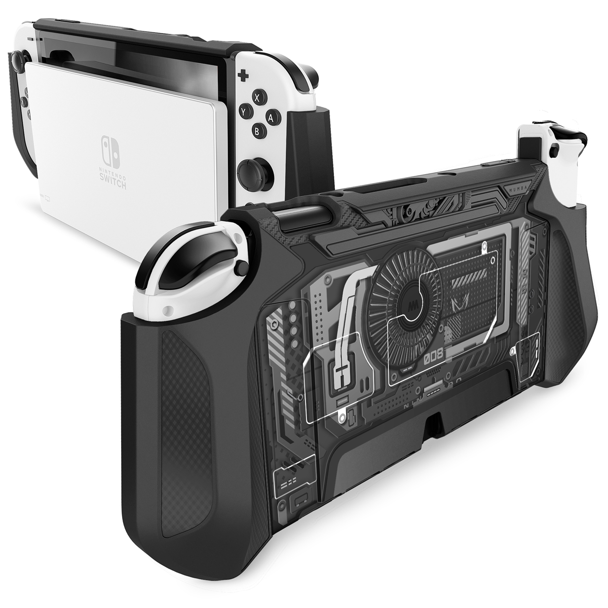 Mumba Blade For Nintendo Switch Oled Case Dockable TPU Grip Protective Cover Compatible with Joy ...