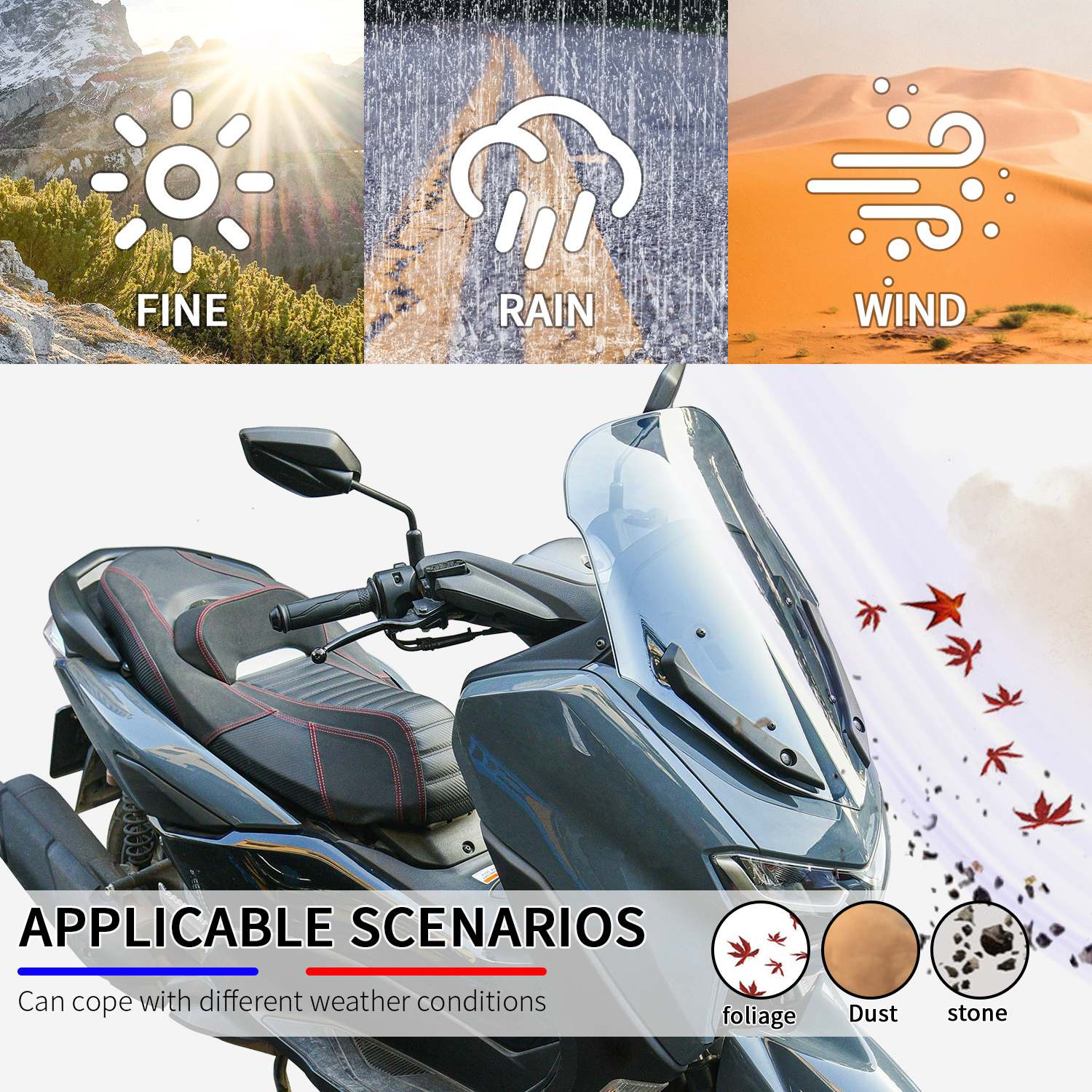 LJBKOALL X-MAX 300 2017-2025 N-MAX155 NMAX155 125 Windshield Windscreen ...