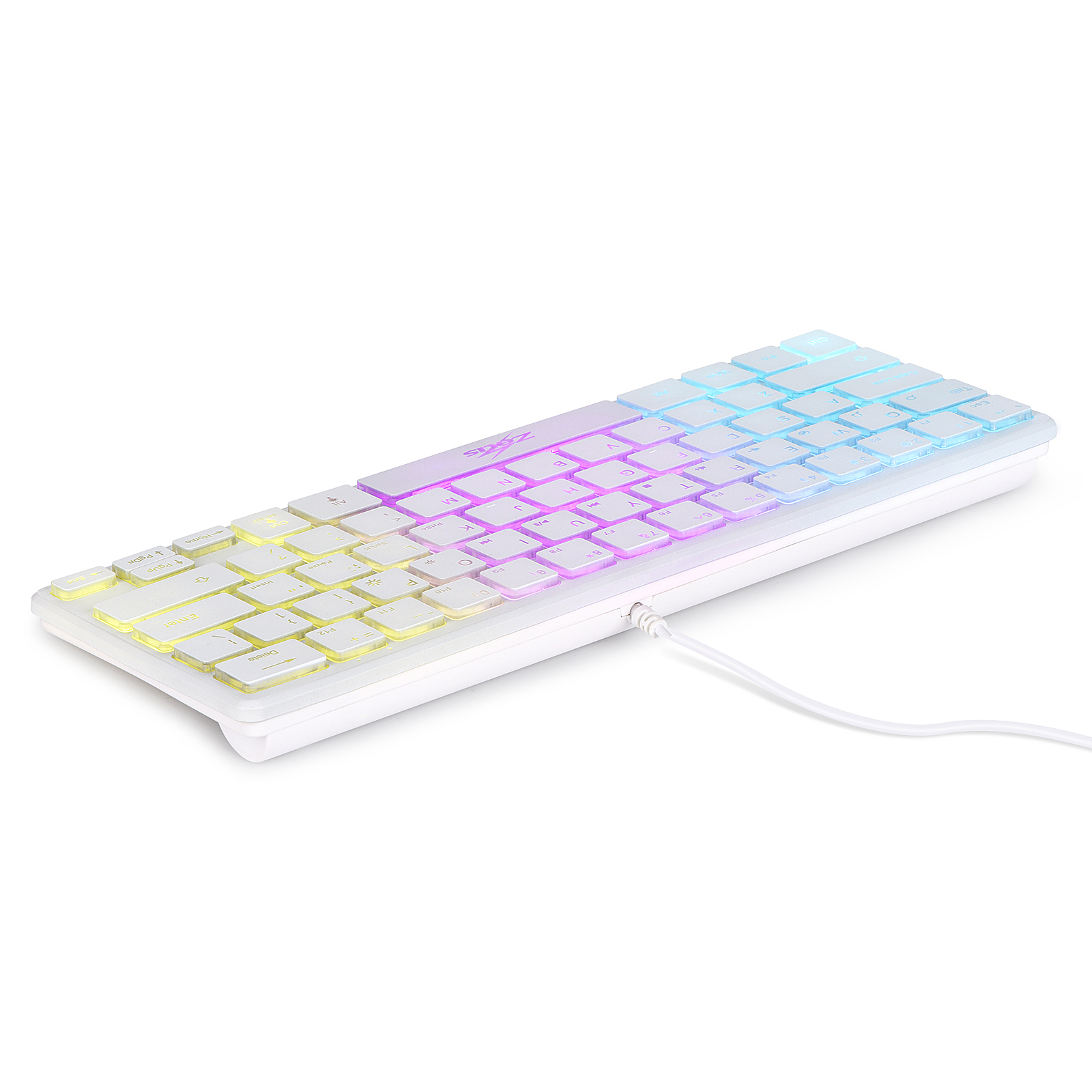Zeus Z-988 64 Keys Ultra-thin Wired Gaming Keyboard RGB Luminated ...