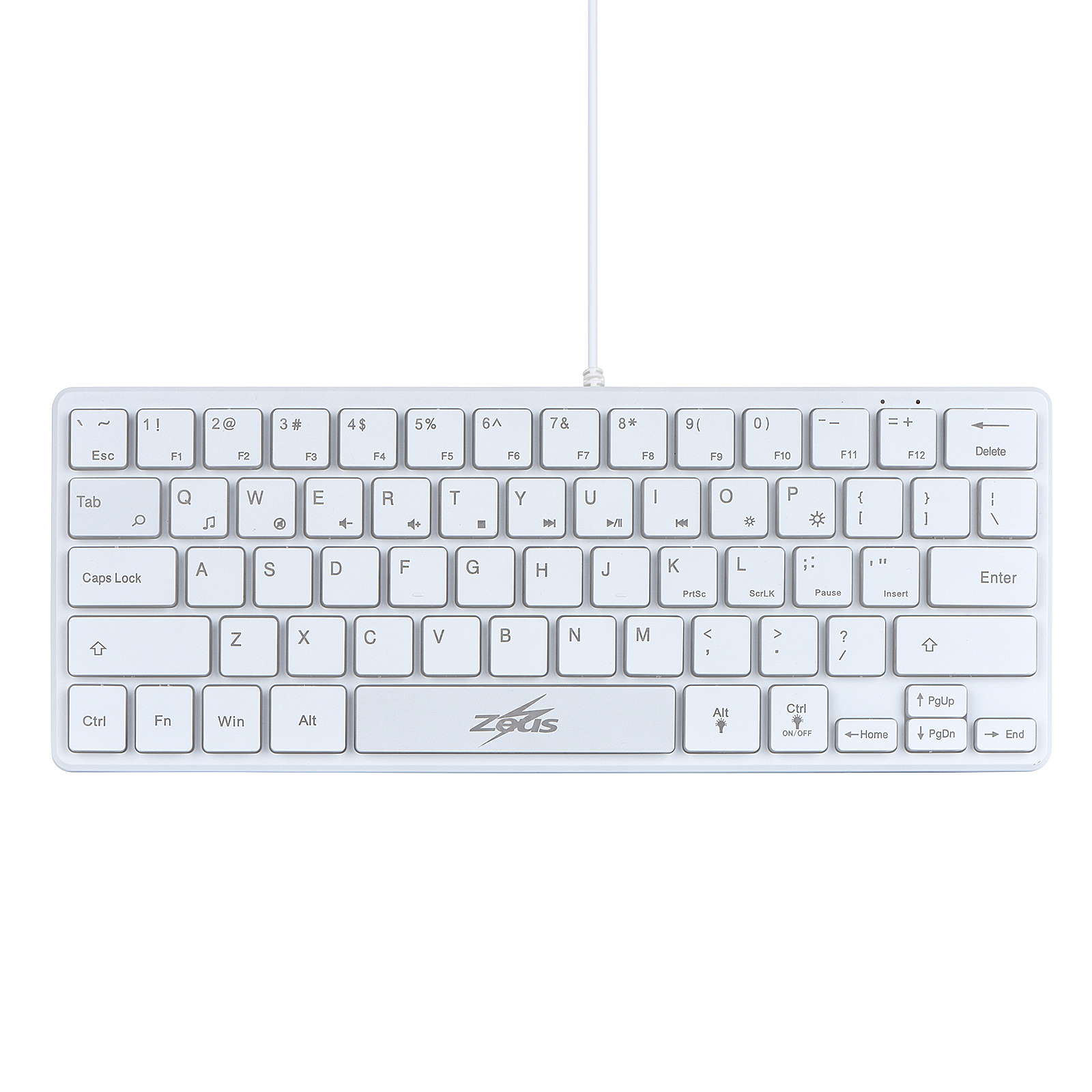 Zeus Z-988 64 Keys Ultra-thin Wired Gaming Keyboard RGB Luminated ...