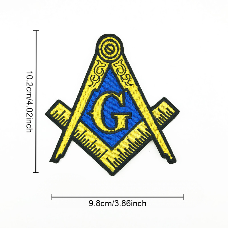 Freemason Badge Patch DIY Masonic Logo Emblem Cloth Patch Embroidery ...