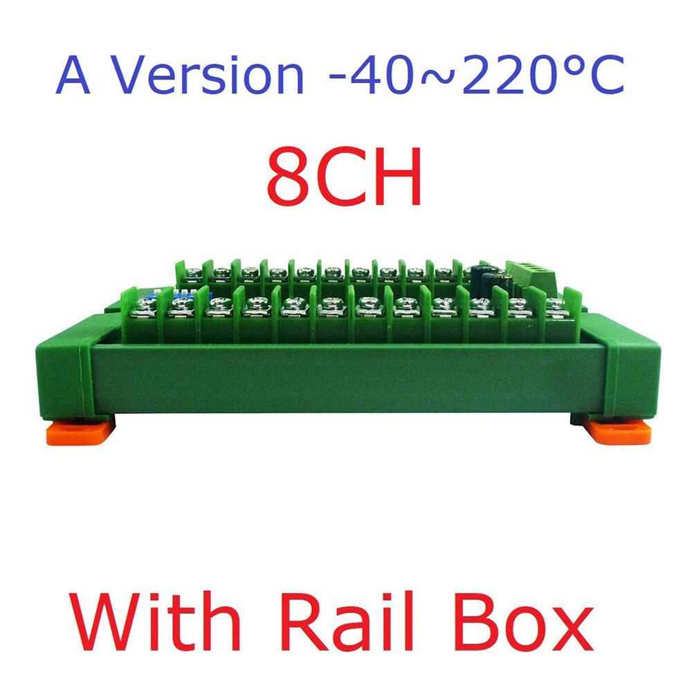 8AI Analog Input PT100 RTD RS485 Temperature Sensor Acquisition Module ...