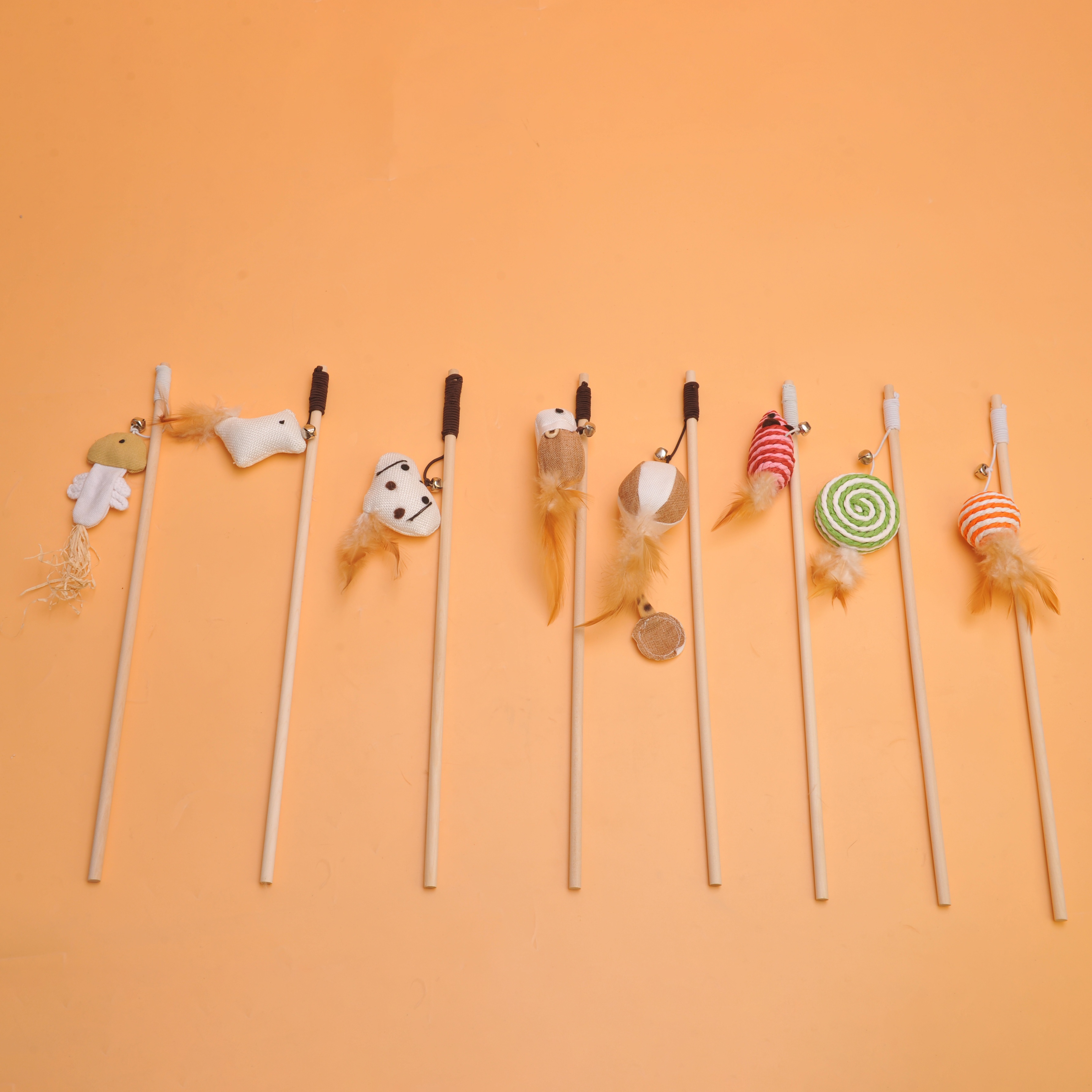 Cat Teaser Cat Stick Cat Training Wand Cat Toys Cat Interactive Toy Cat ...