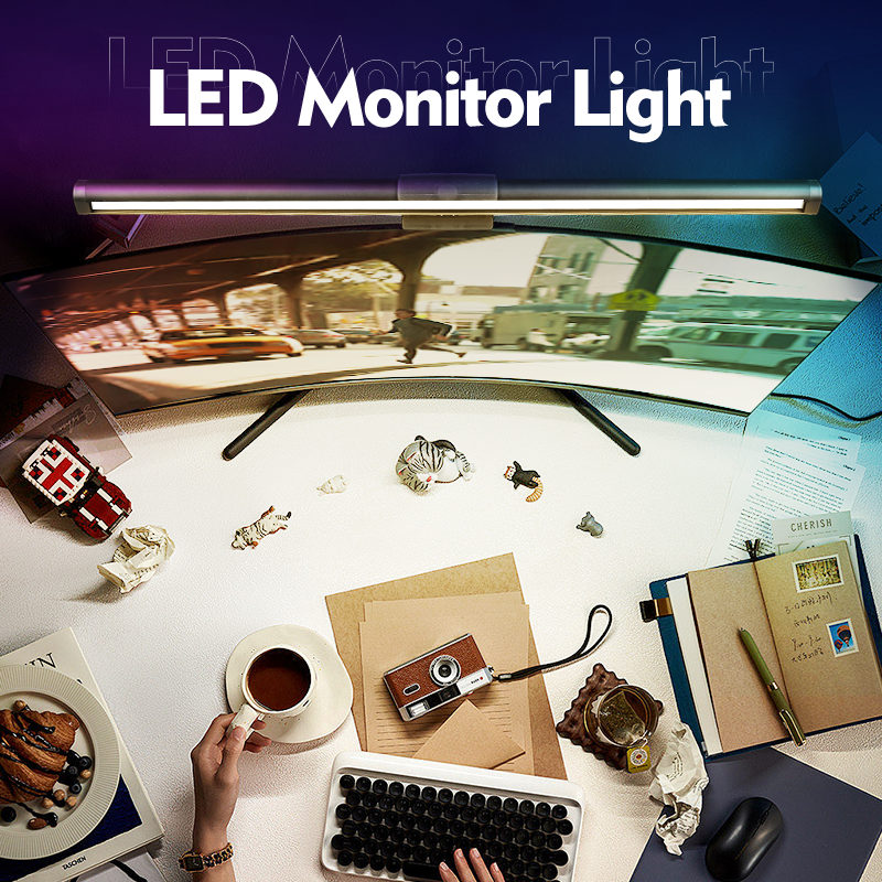 LED Monitor Light Bar Dimmable Desk Lamp Screen Hanging Light RGB ...