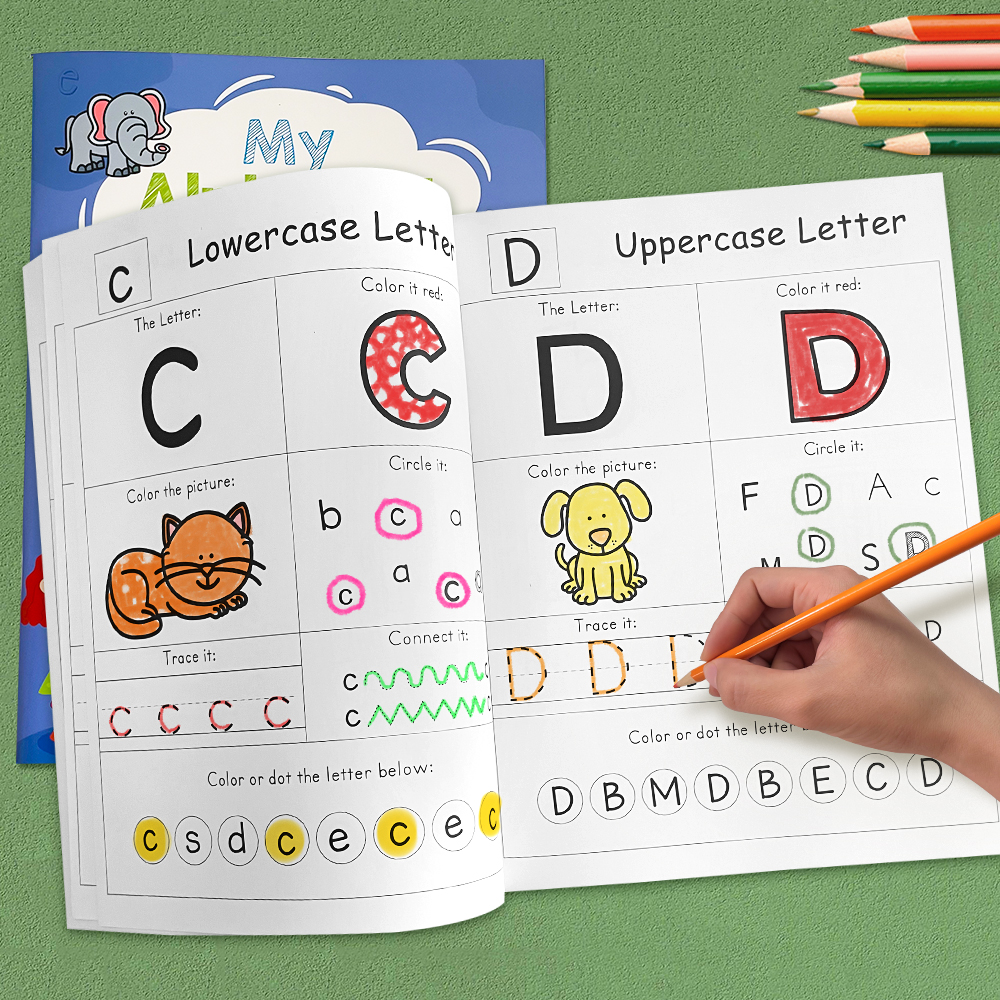 Kids English Letter Recognition Workbook (52 Pages) - Uppercase ...