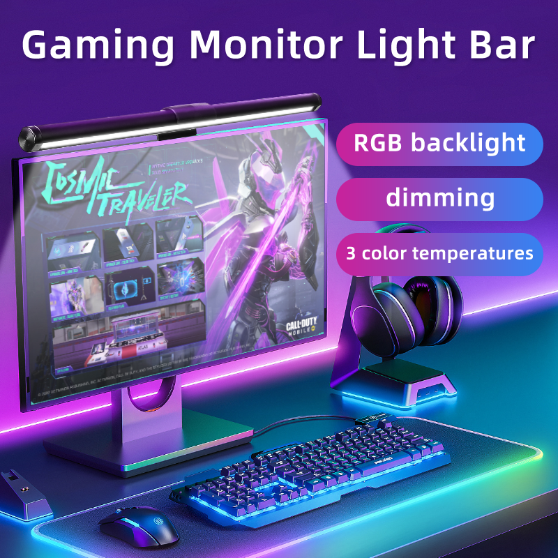 LED Monitor Light Bar Dimmable Desk Lamp Screen Hanging Light RGB ...