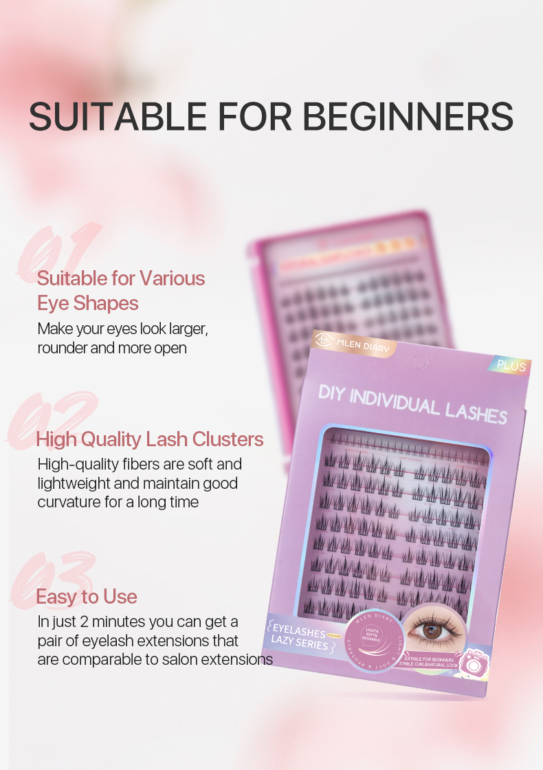 24-hour shipping 】MLEN DIARY SunFlower false eyelash extension set DIY ...