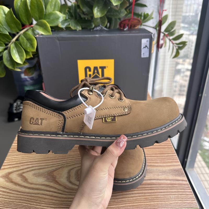 Caterpillar Shoes For Men CAT Steel-Toe Men's Leather Low Cut Work ...