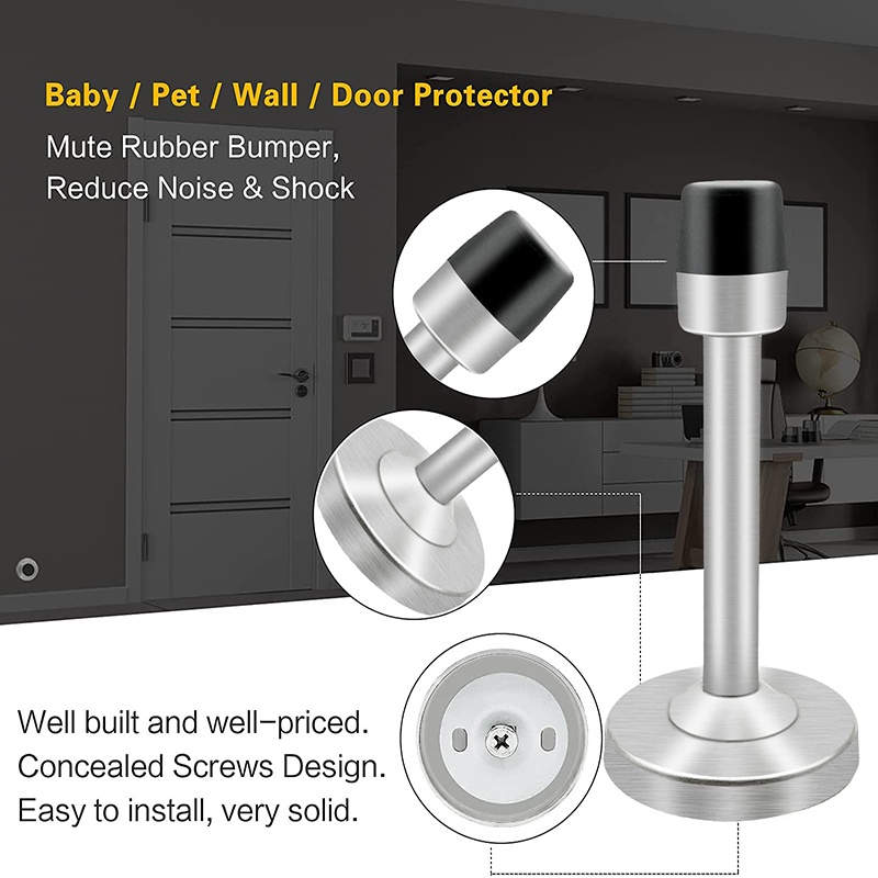 3pcs 120mm Door Stopper Door Anti/Cylinder Door Stopper/Stainless Steel ...