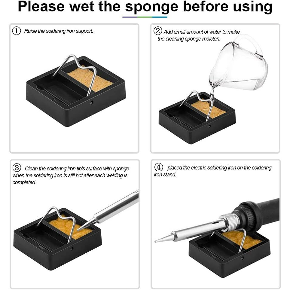 Auto Sleep Iron Kit LCD Display 90W 220V Adjustable Temperature 180-500 ...