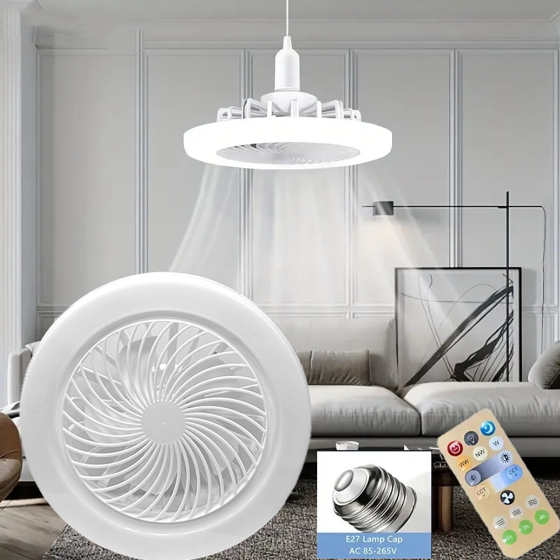 Smart 3-in-1 Ceiling Fan with Remote Control and 3-Speed E27 AC85-265V ...