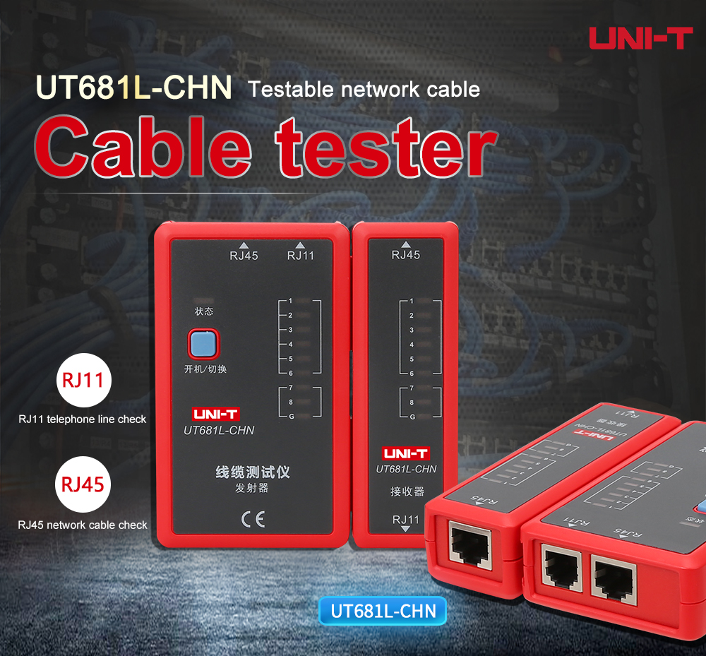 UNI-T UT681L UT681C RJ45 RJ11 BNC Cable LAN Tester Network Cable ...