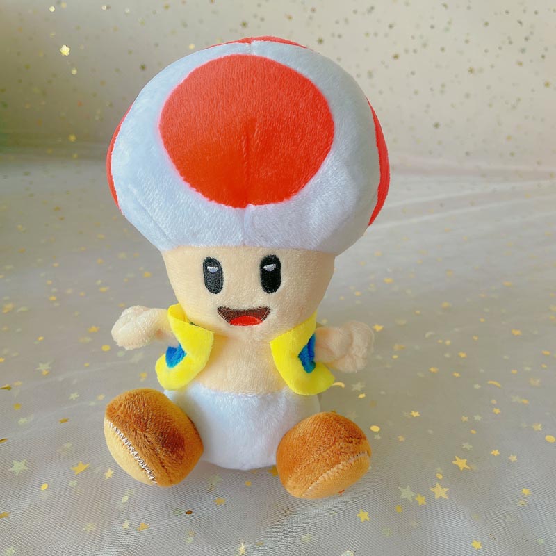 4 Style 15cm Super Mario Bros Plush Dolls Anime Game Character Red ...