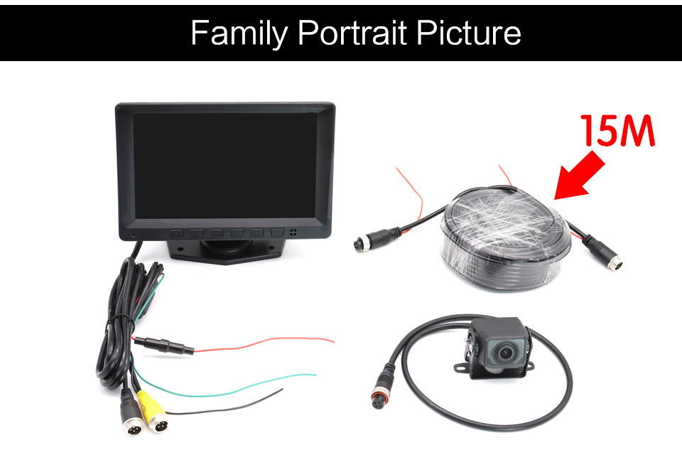 Smartour Vehicle AHD Back up Reverse Camera 4-Pin Connector + 7" AHD ...