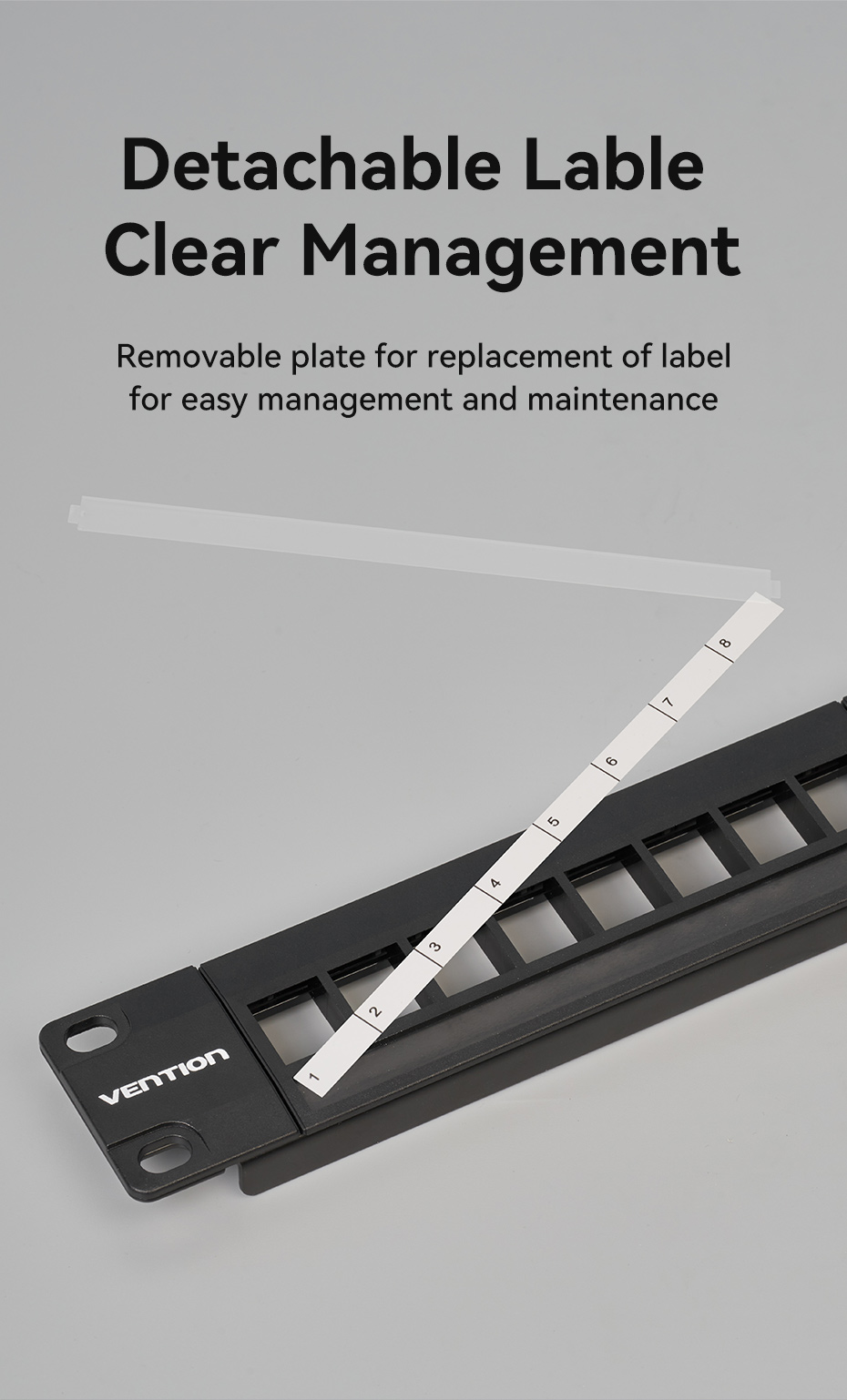 Vention 24 Ports Patch Panel Detachable Lable Coupler Keystone Patch ...
