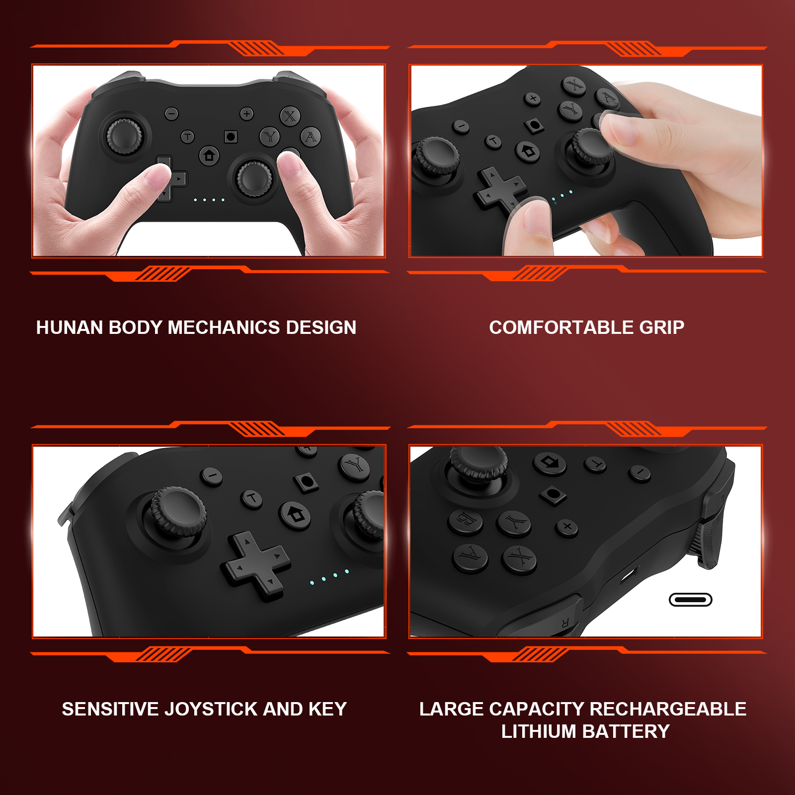 Switch series Bluetooth wireless gaming controller 4 In 1 joystick for ...