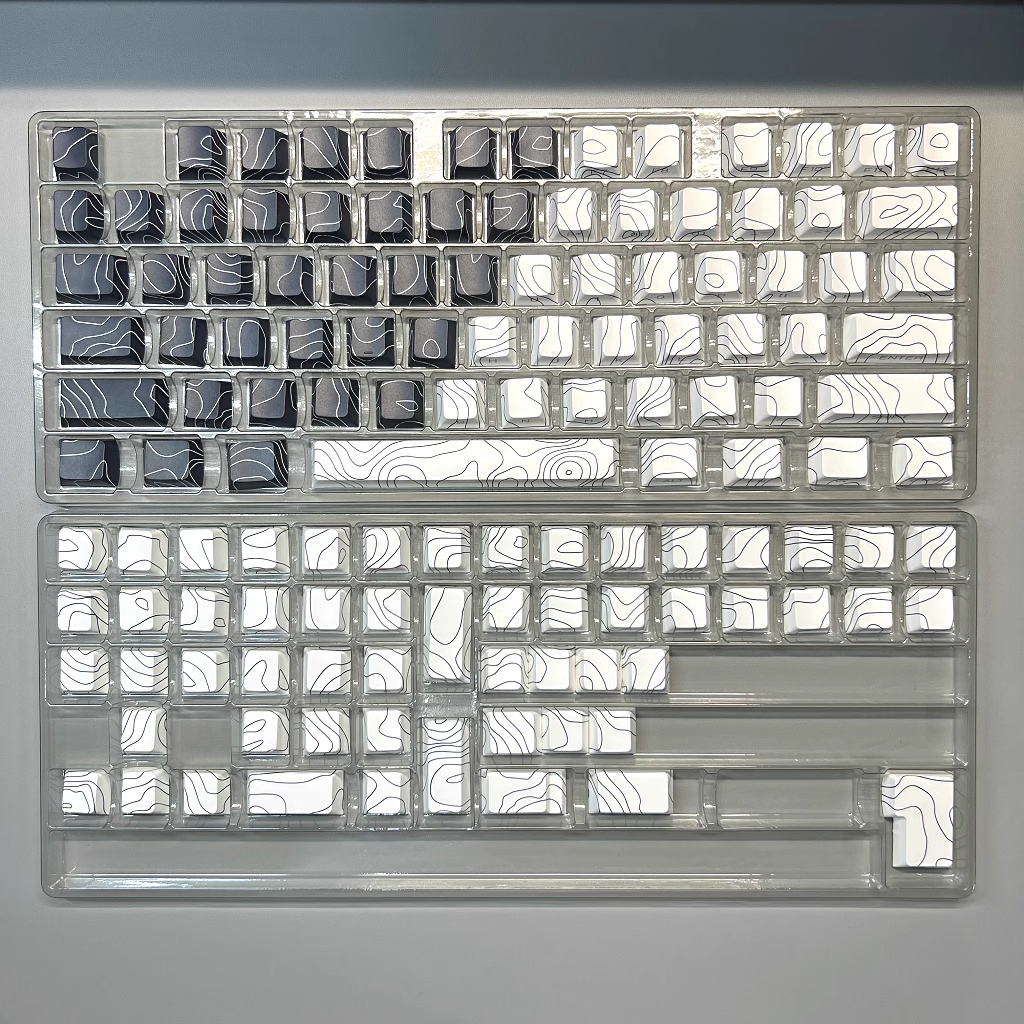 Contour line 130 key side engraved transparent keycap PBT CHERRY ...