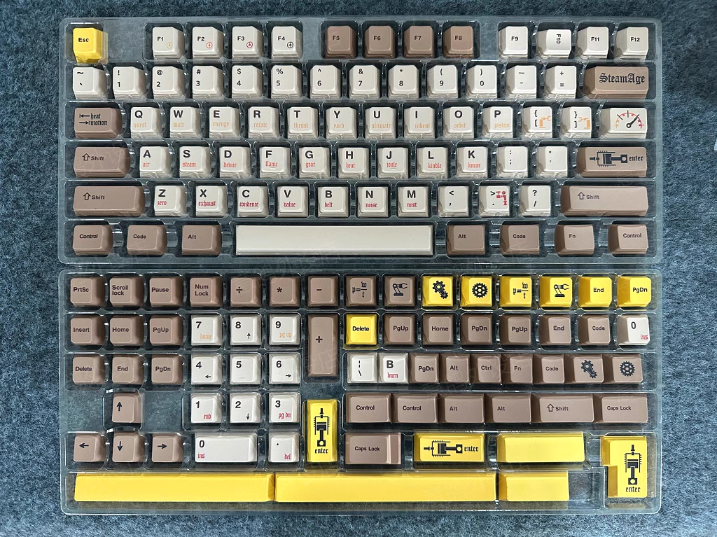 Steampunk Era Keycap 142 Keys PBT Material Cherry Profile DYE-SUB ...