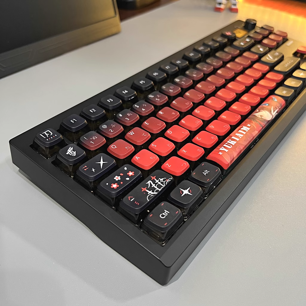 Yukiaim keycaps 120 Keys PBT+PC Material MDA Profile DYE-SUB For MX ...