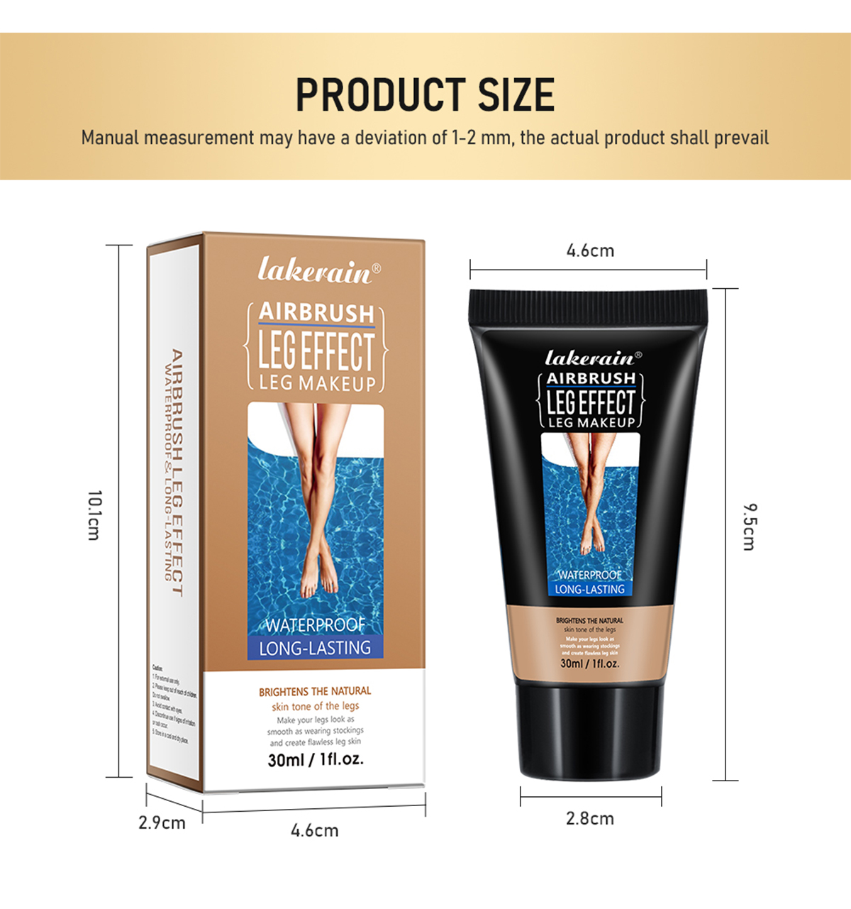 Lakerain Leg Makeup Lotion, Leg And Body Makeup For Tattoo Cover Up ...